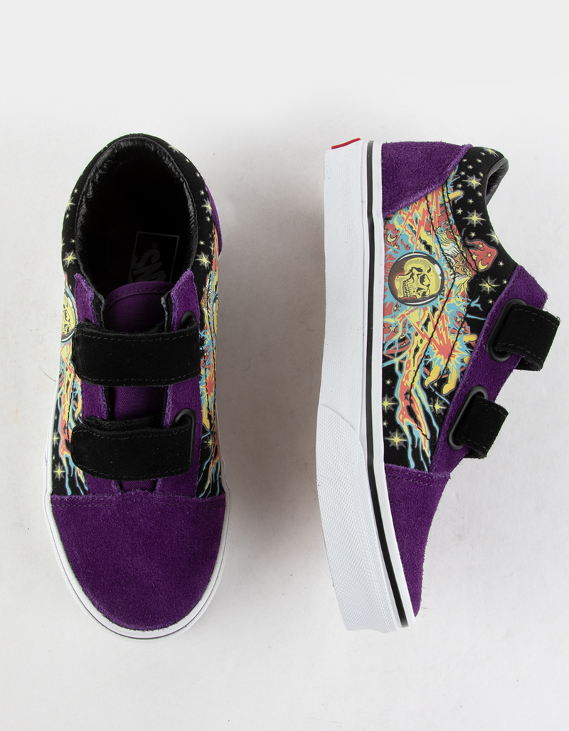 VANS Old Skool V Glow Wizard Kids Shoes - BLACK COMBO | Tillys