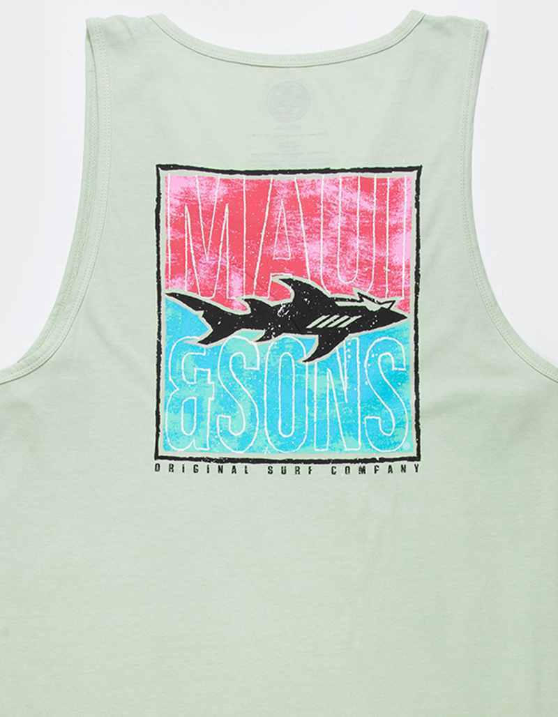 MAUI AND SONS Fifty Fifty Mens Tank Top - GREEN - M | Tillys