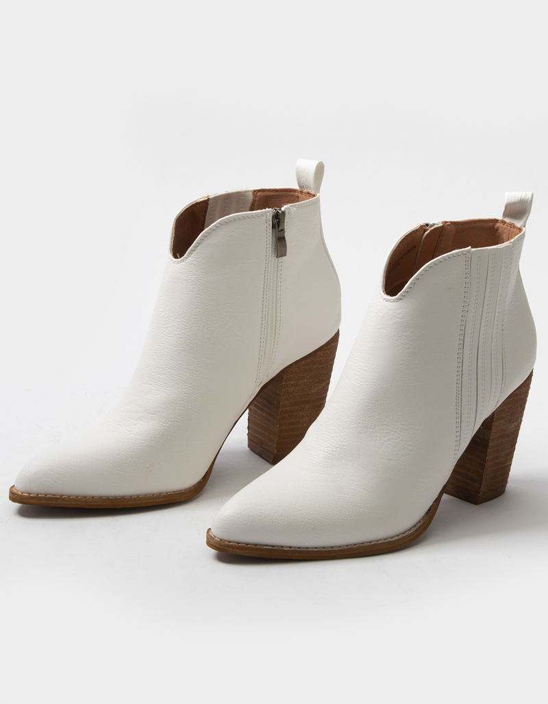 BEAST FASHION Jackie Womens Side Seam Western Booties - WHITE - 10 | Tillys