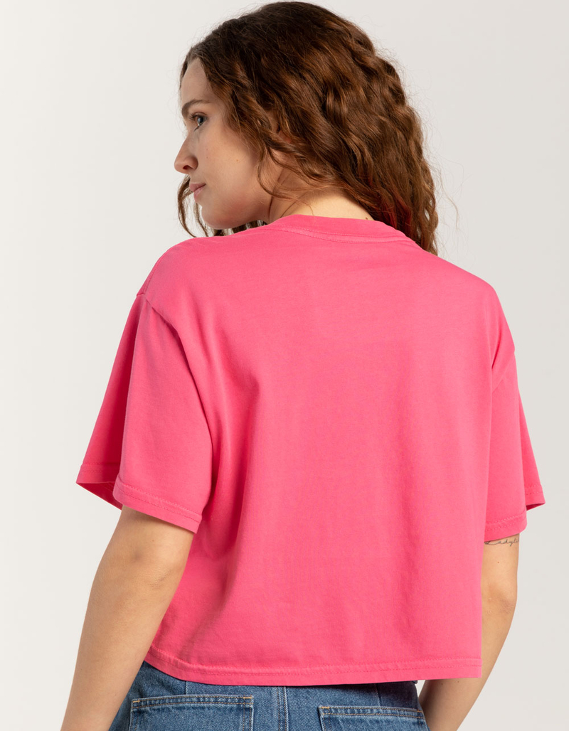 OBEY Sound And Resistance Womens Crop Tee - HOT PINK | Tillys