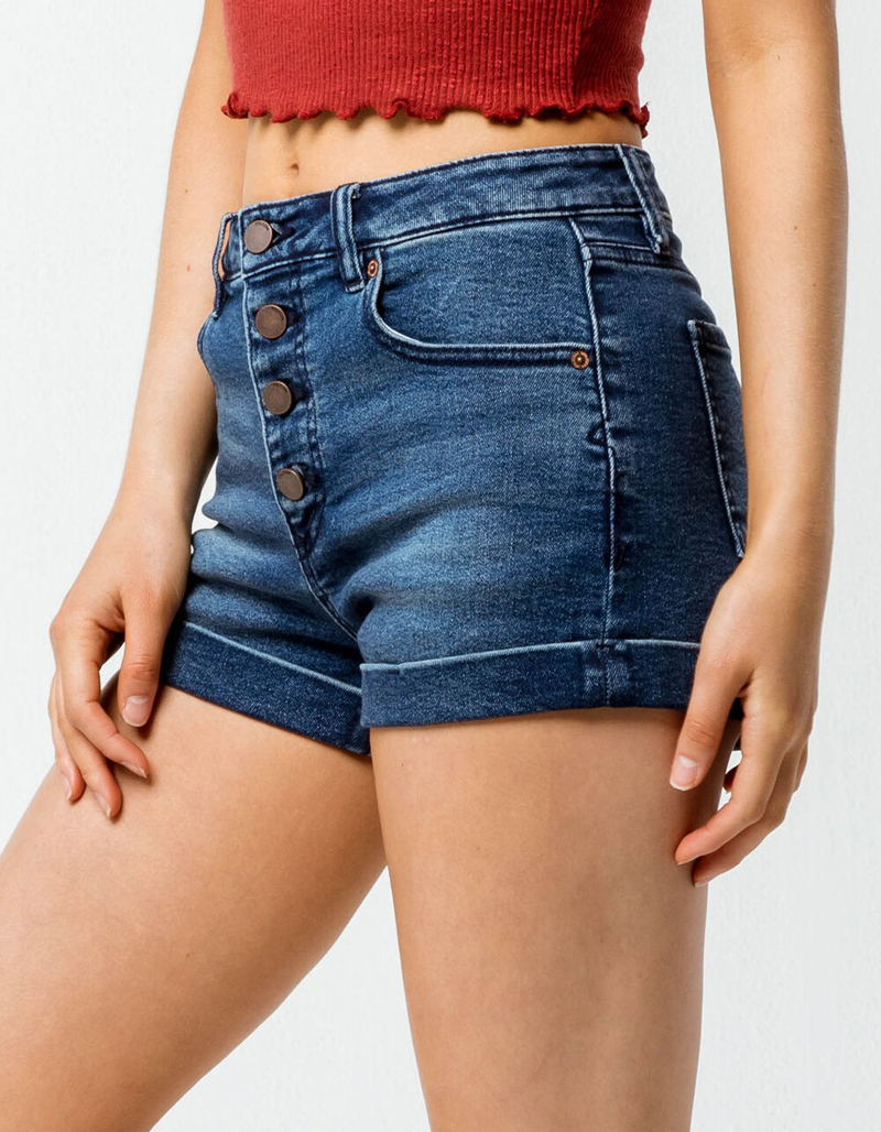 VOLCOM Vol Stone Dark Blast Womens Denim Shorts - DARK BLAST | Tillys