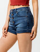 VOLCOM Vol Stone Dark Blast Womens Denim Shorts - DARK BLAST | Tillys