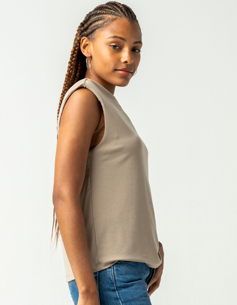 4TH & RECKLESS Devon Shoulder Pad Womens Tee - NUDE - XS | Tillys