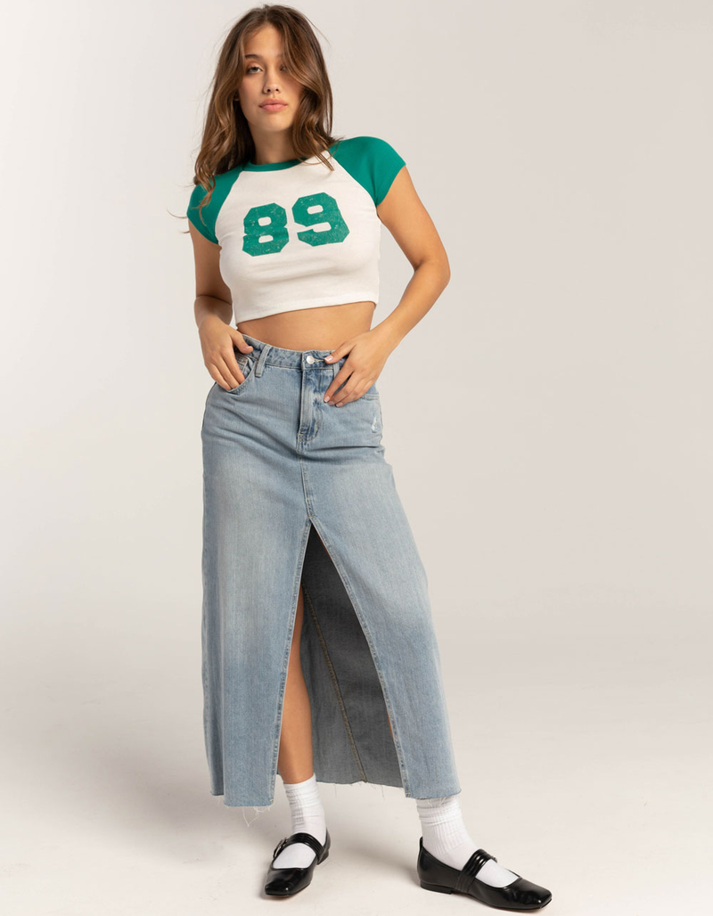 RSQ Womens #89 Raglan Baby Tee - GREEN | Tillys