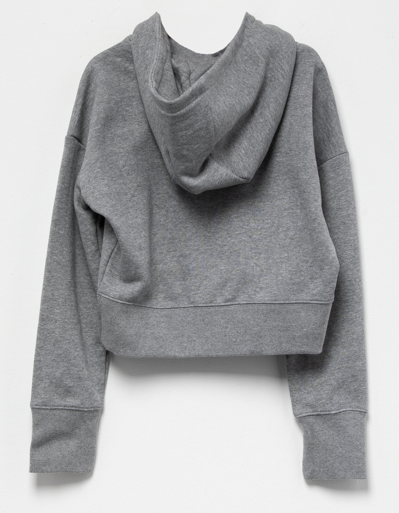 NIKE Sportswear Club Girls Crop Hoodie - HEATHER GRAY | Tillys