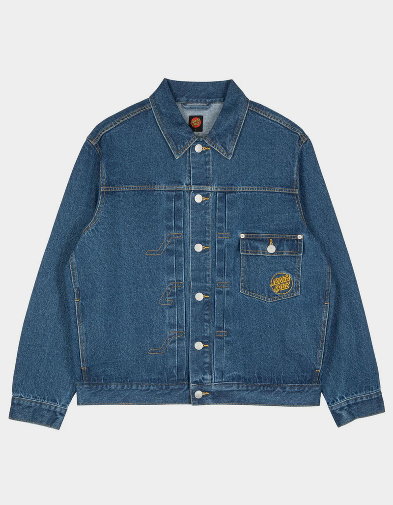 SANTA CRUZ SCS Mens Denim Jacket - BLUE | Tillys