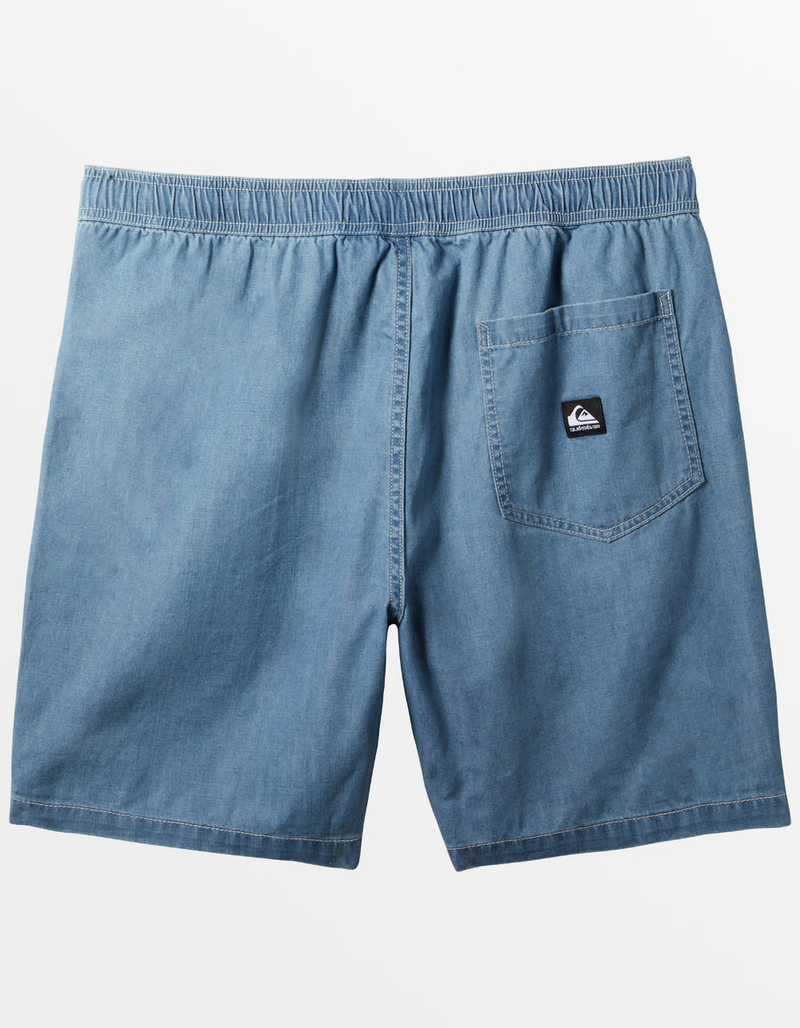 QUIKSILVER Taxer Mens Elastic Waist Denim Shorts - STONE WASH | Tillys
