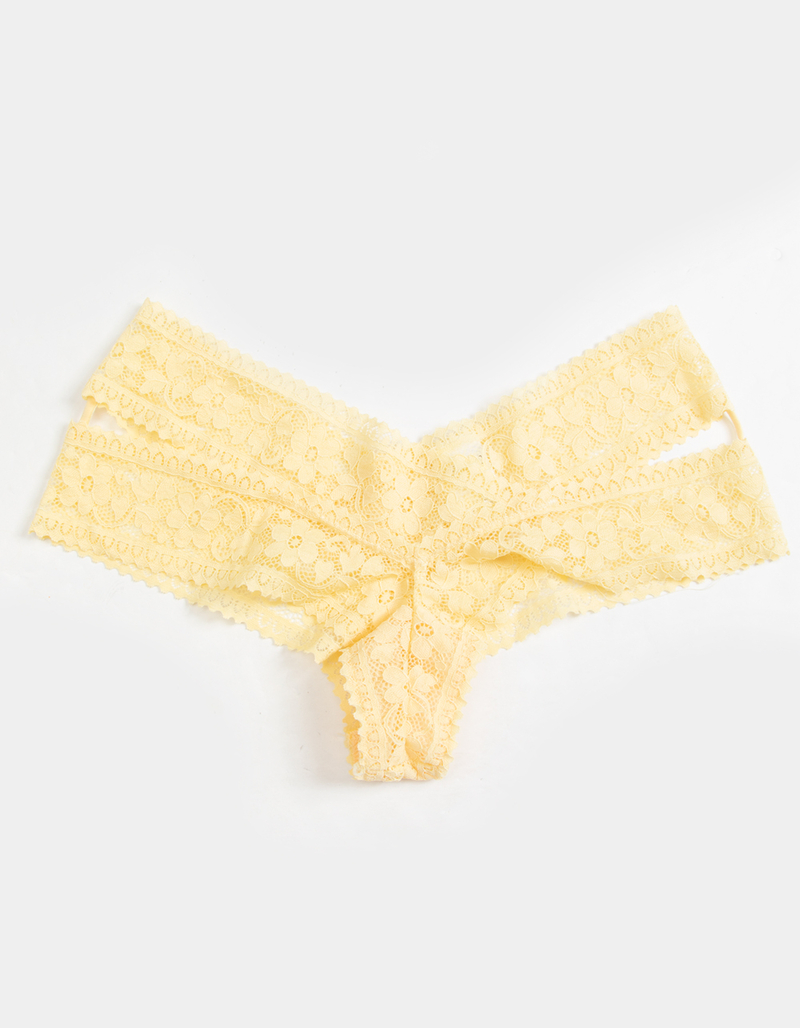 FULL TILT Lace Cross Thong - LT YELLOW | Tillys