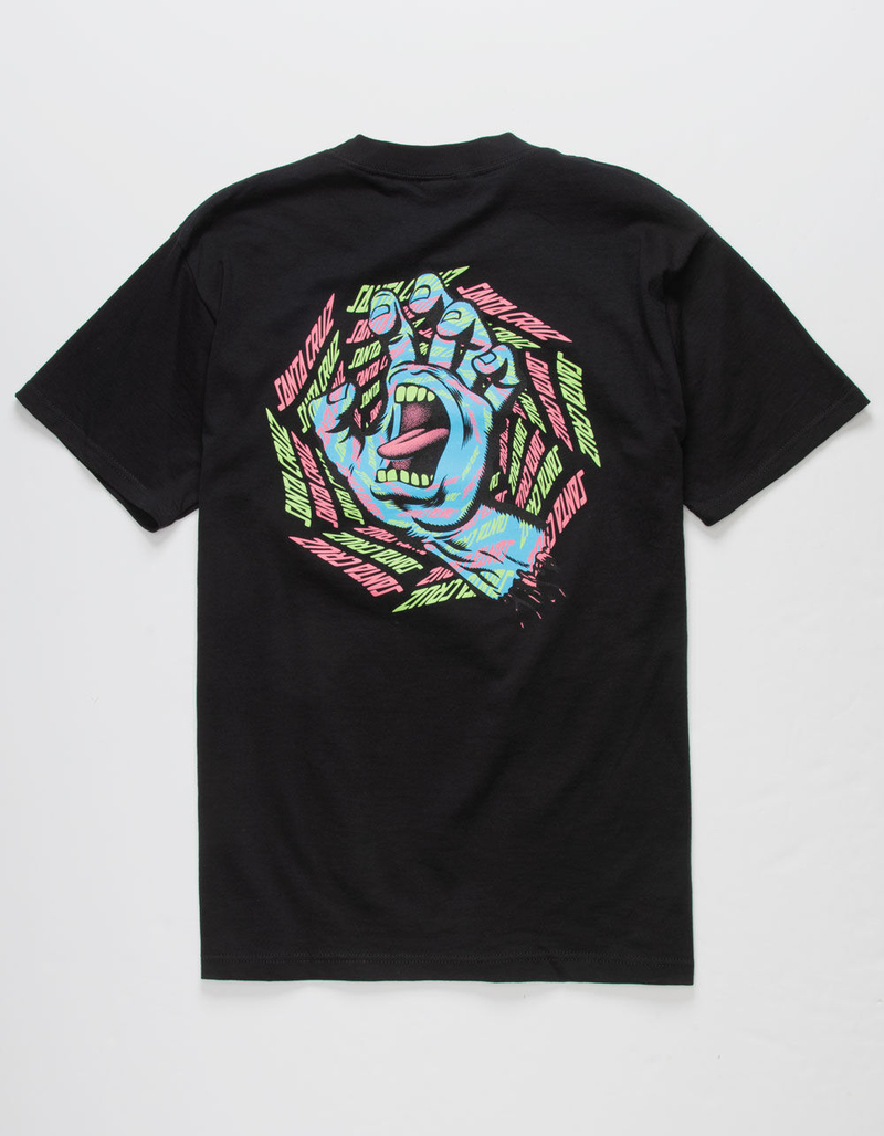 SANTA CRUZ Spiral Stripe Hand Mens Tee - BLACK | Tillys