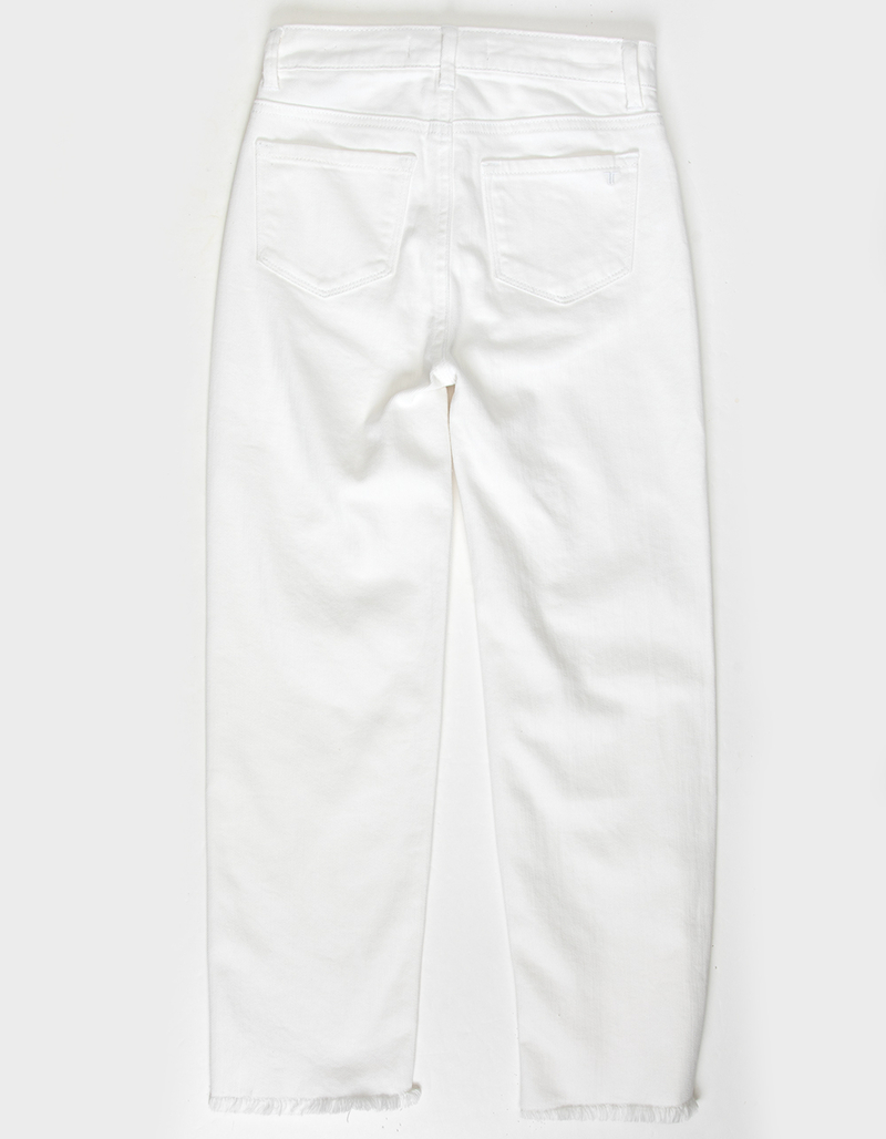 TRACTR Straight Leg Fray Hem Girls Jeans - WHITE | Tillys