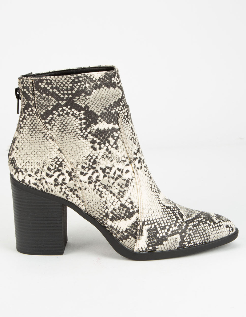 QUPID Block Heel Snake Womens Booties - SNAKE - 8 | Tillys