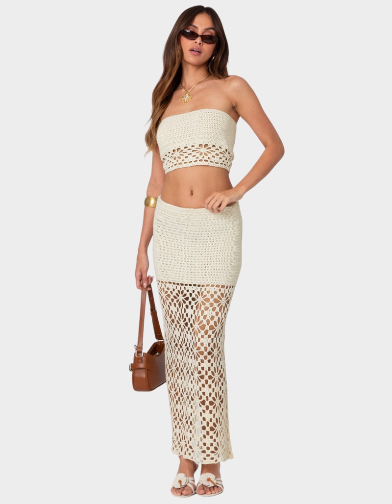 EDIKTED Ida Crochet Tube Top - BEIGE | Tillys