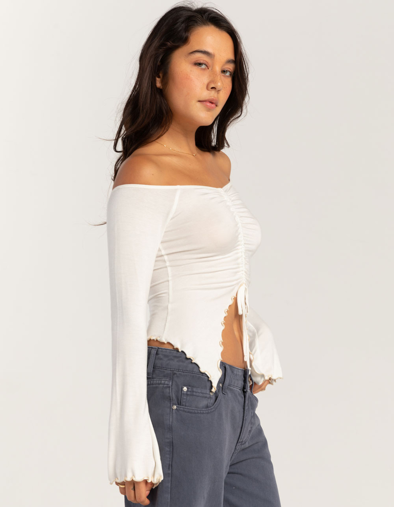 FULL TILT Cinch Womens Long Sleeve Top - IVORY | Tillys