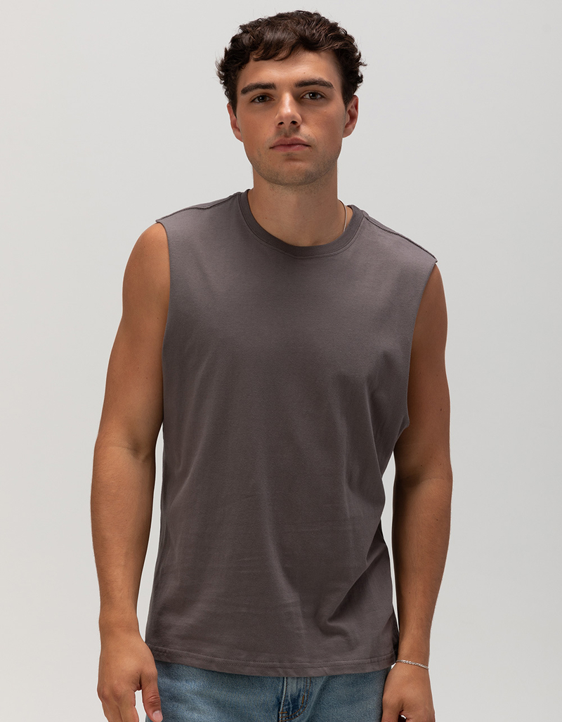 RSQ Mens Solid Muscle Tee - DARK GRAY | Tillys