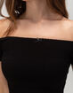 BOZZOLO Ballet Neck Womens Top - BLACK | Tillys