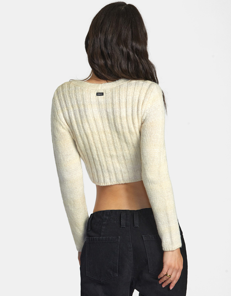 RVCA Destiny Womens Crop Sweater - CREAM - XL | Tillys