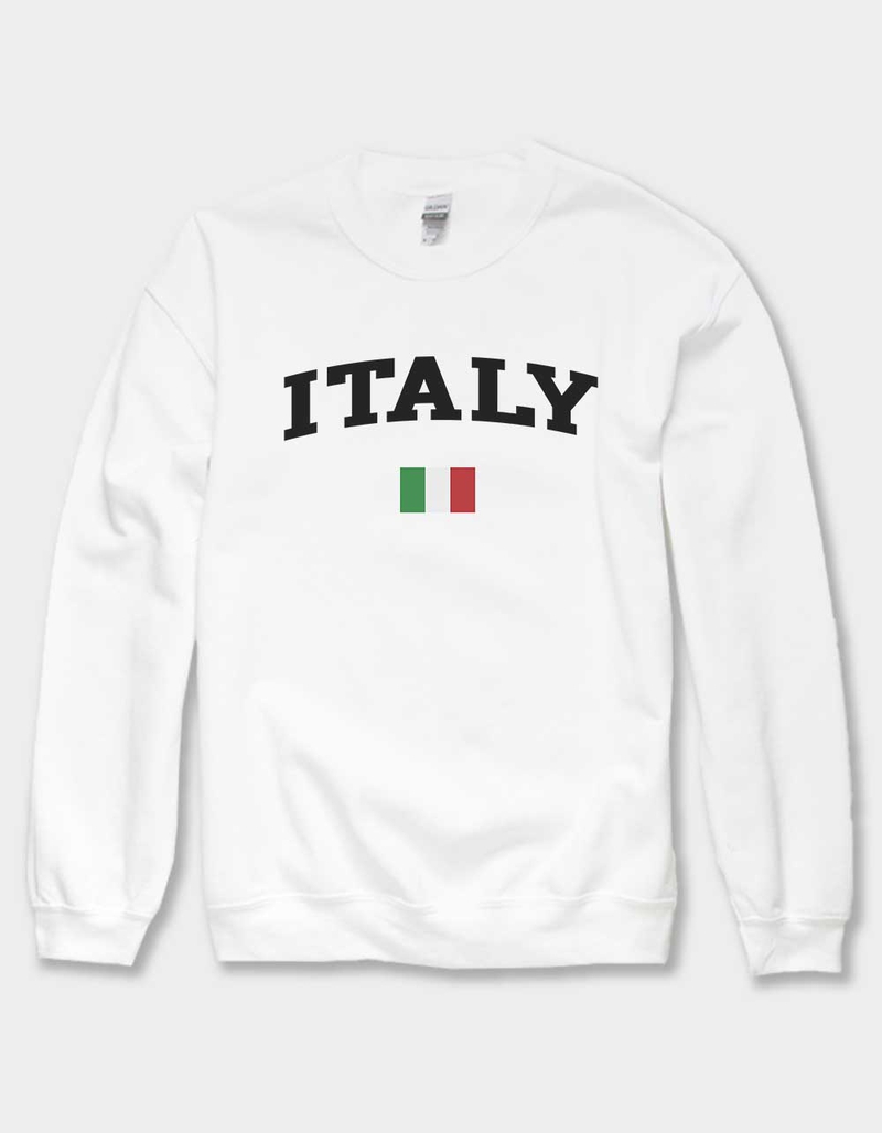 FULL TILT Italy Flag Unisex Crewneck Sweatshirt - WHITE | Tillys