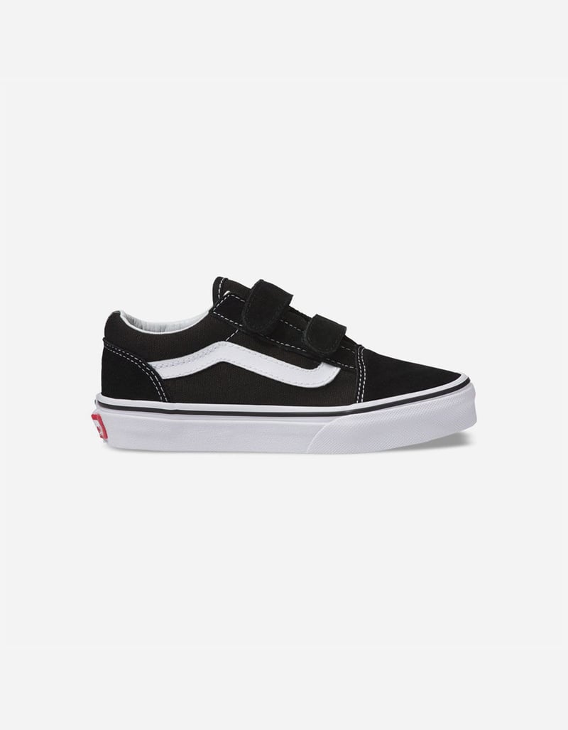 VANS Old Skool V Kids Velcro Shoes - BLACK/WHITE - 7 | Tillys