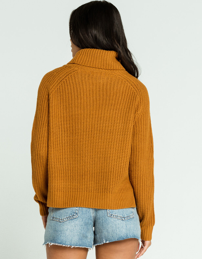 FULL CIRCLE TRENDS Cable Knit Turtleneck Womens Rust Sweater - RUST ...