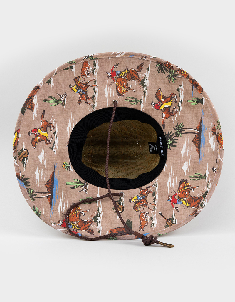 HEMLOCK HAT CO. Signature Straw Lifeguard Hat - BROWN COMBO - ONE SIZE ...