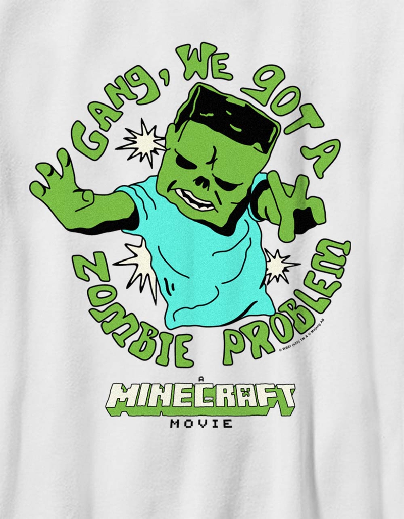 A MINECRAFT MOVIE Zombie Problem Unisex Kids Tee - WHITE - M | Tillys