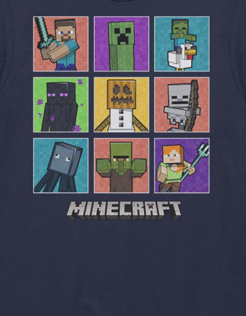 MINECRAFT Nine Character Box Up Tee - NAVY - S | Tillys