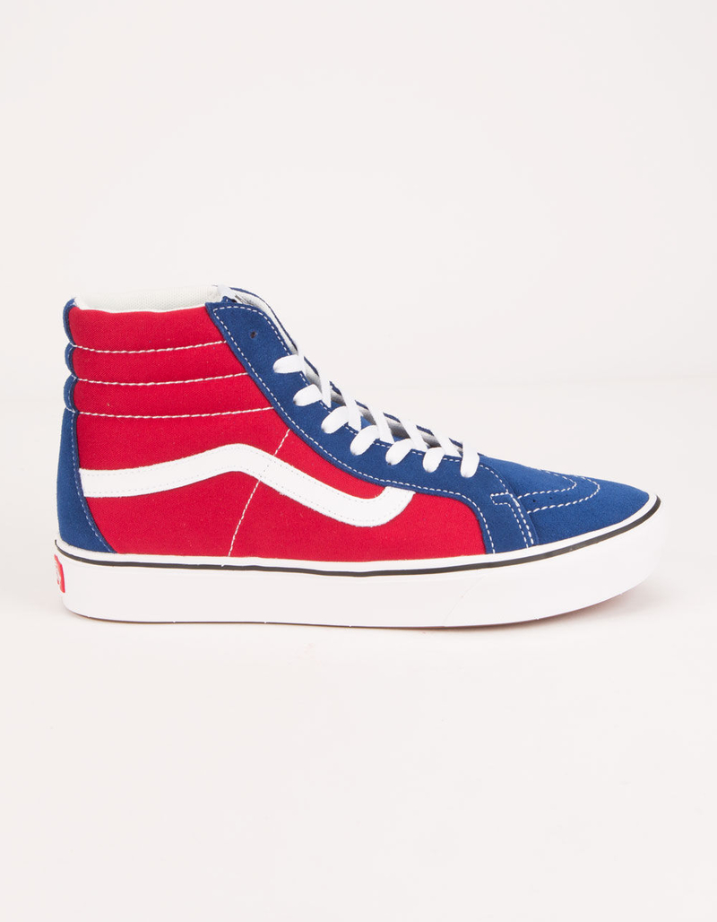 VANS Two-Tone Comfycush Sk8-Hi Reissue True Blue & Chili Pepper Shoes ...