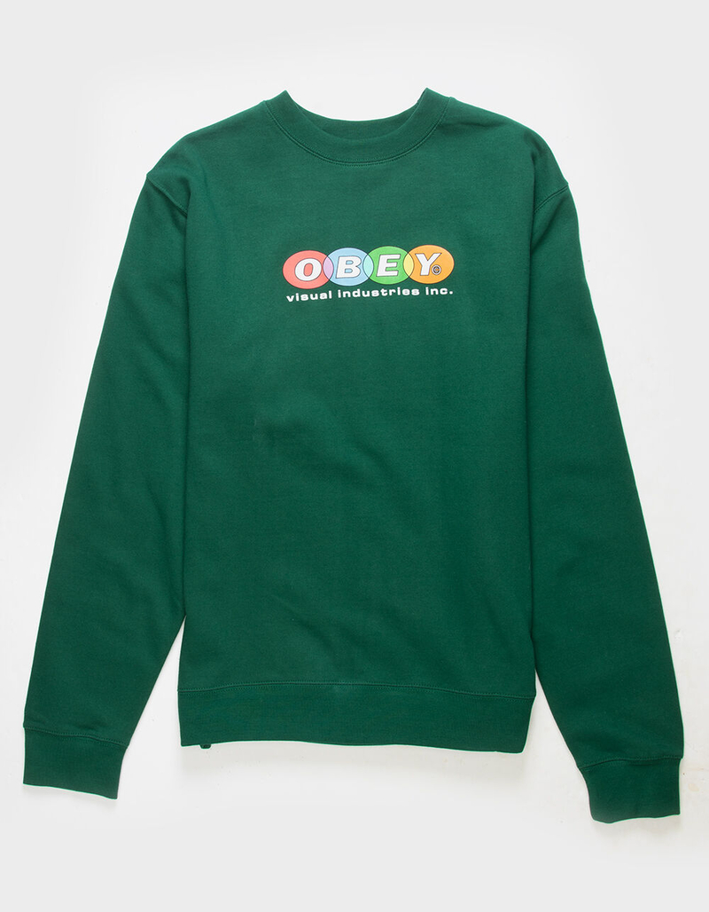 OBEY Color Coded Mens Crewneck Sweatshirt - FOREST | Tillys