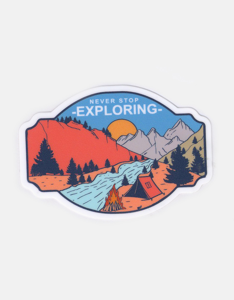 STICKER CABANA Never Stop Exploring Sticker - MULTI - ONE SIZE | Tillys