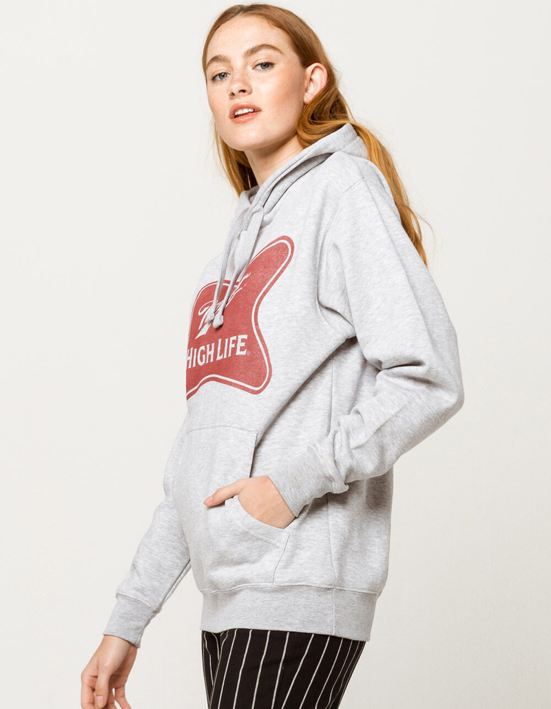 MIGHTY FINE Miller Light Womens Hoodie - HEATHER GRAY - S | Tillys