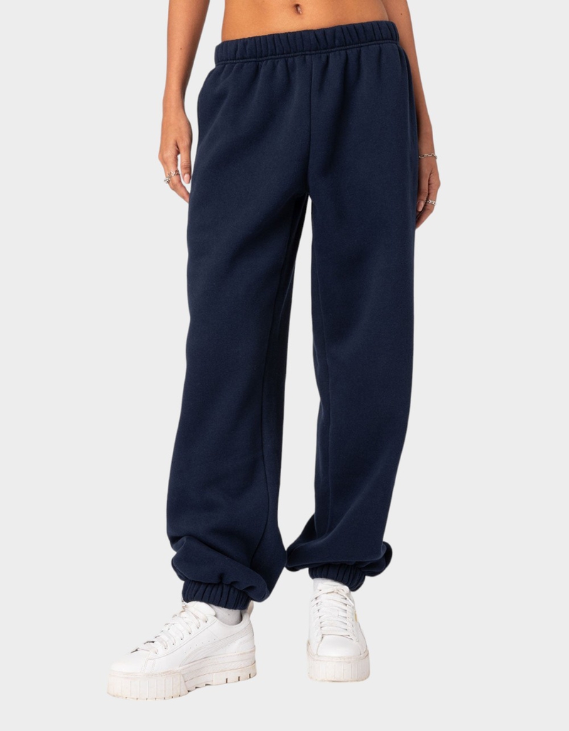 EDIKTED Clark Oversized Sweatpants - NAVY - XL | Tillys