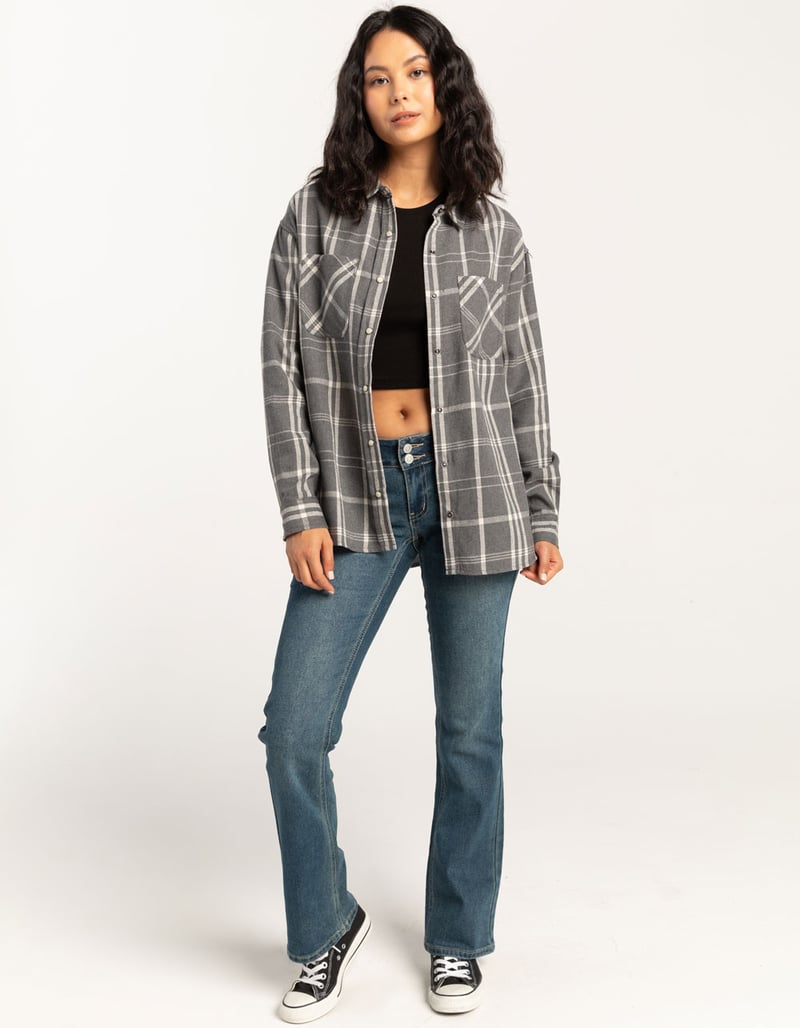 RSQ Womens Basic Flannel - CHARCOAL - XXL | Tillys
