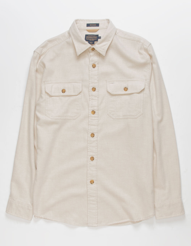 PENDLETON Burnside Mens Flannel Shirt - SAND - L | Tillys
