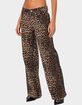 EDIKTED Leopard Print Low Rise Jeans - ORANGE | Tillys