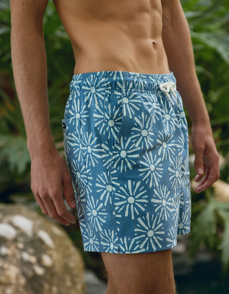 RSQ Mens Daisy Cluster Swim Shorts - CADET - XS | Tillys