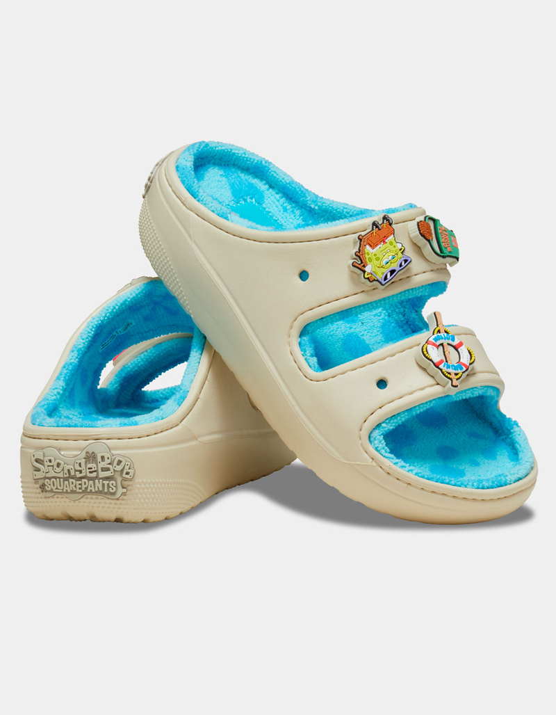 CROCS x SpongeBob Cozzzy Terry Sandals - BONE | Tillys