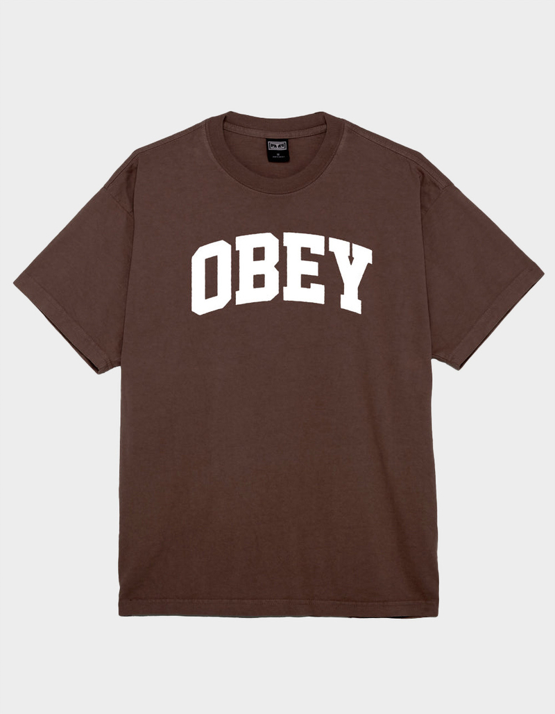 OBEY Collegiate Mens Heavyweight Tee - BROWN - XXL | Tillys