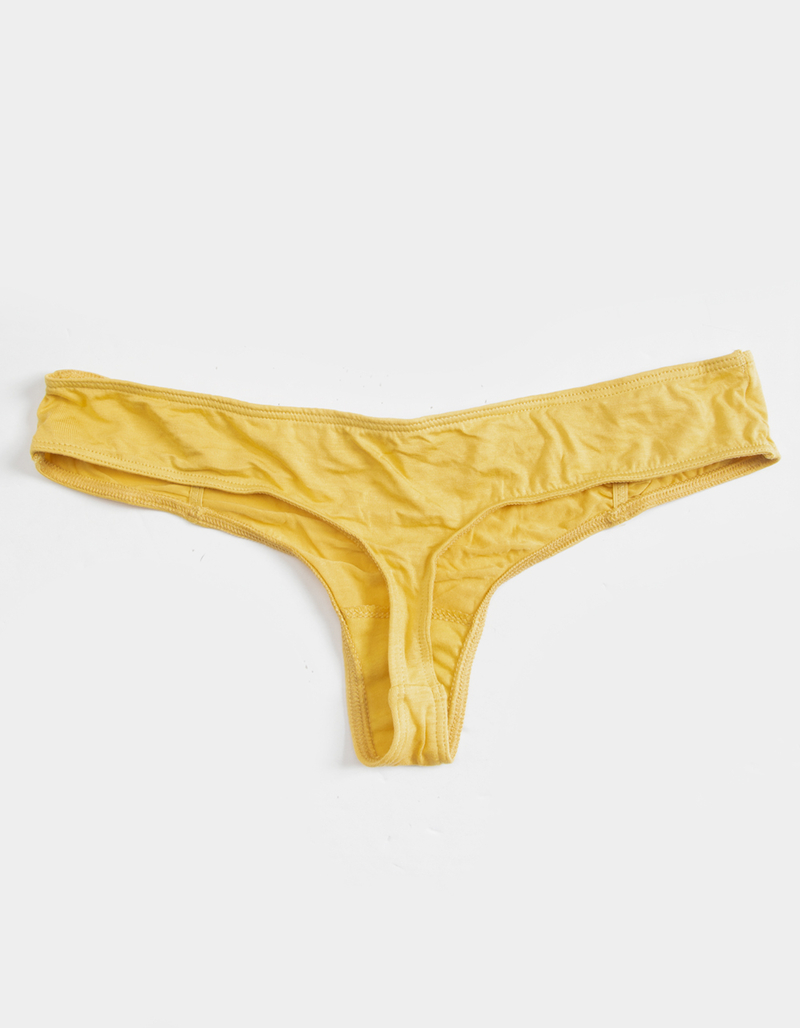 Sky And Sparrow Ruched Thong Yellow Tillys