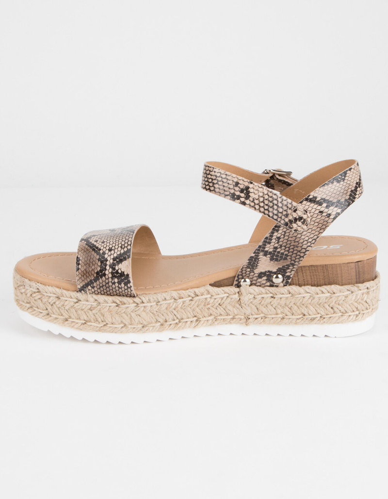 SODA Clip Espadrille Snake Womens Platform Sandals - SNAKE - 8 | Tillys