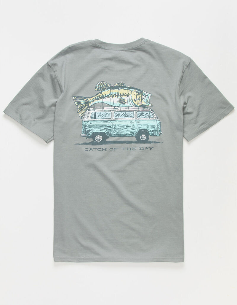 SOUTHERN LURE Catch Of The Day Mens Pocket Tee - GRAY - 388998115