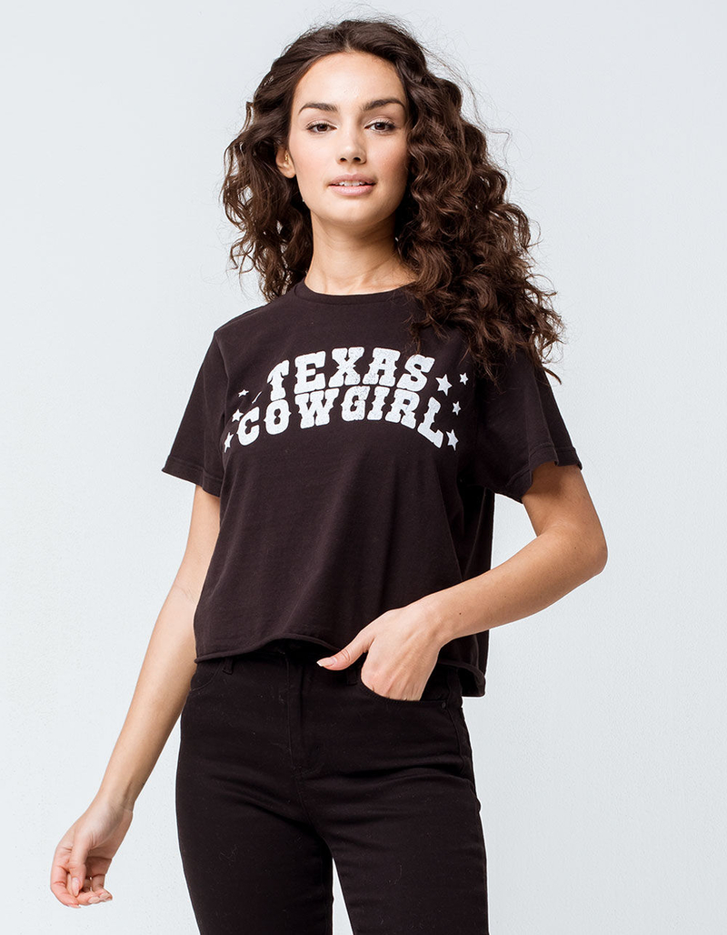 FULL TILT Texas Girl Black Womens Crop Tee - BLACK - XS | Tillys