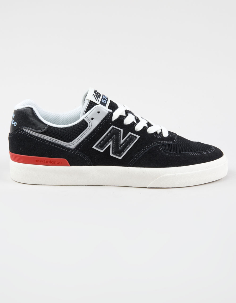 NEW BALANCE 574 Numeric Vulc Skate Shoes - BLK/WHT | Tillys