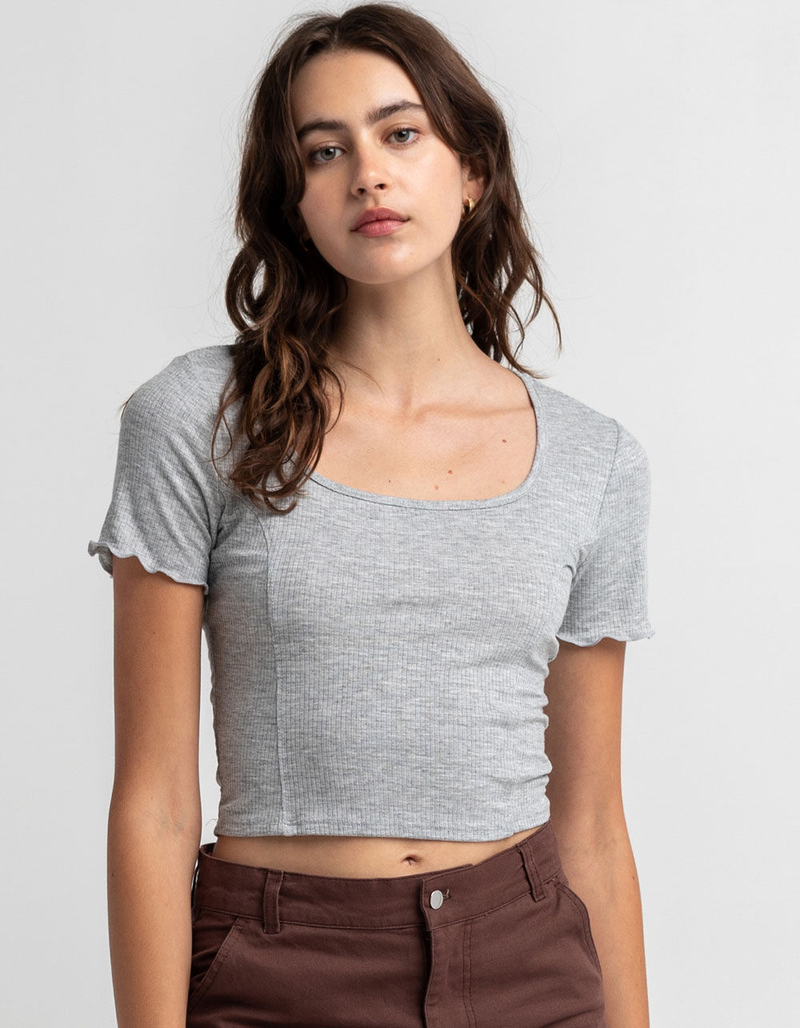 DESTINED Womens Princess Seam Top - HEATHER GRAY - XS | Tillys
