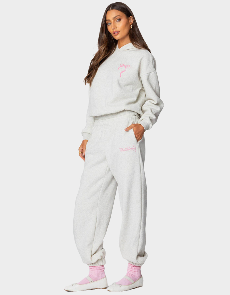EDIKTED Sasha Bow Detail Hoodie - GRAY | Tillys