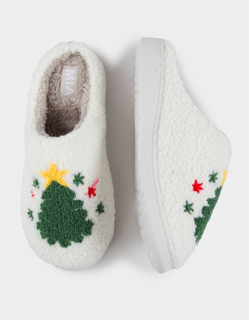 MIA Cozi Christmas Tree Womens Clog Slippers - WHT/GREEN | Tillys