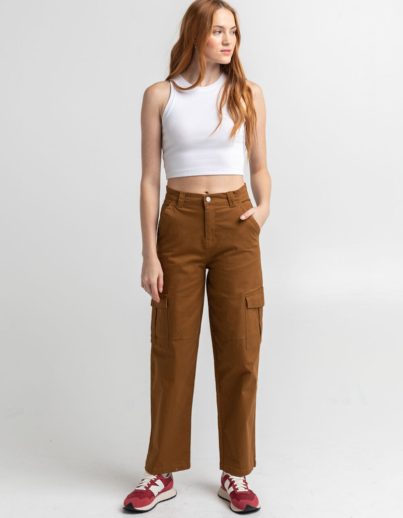 FULL TILT Cargo Wide Leg Womens Pants - CAMEL | Tillys