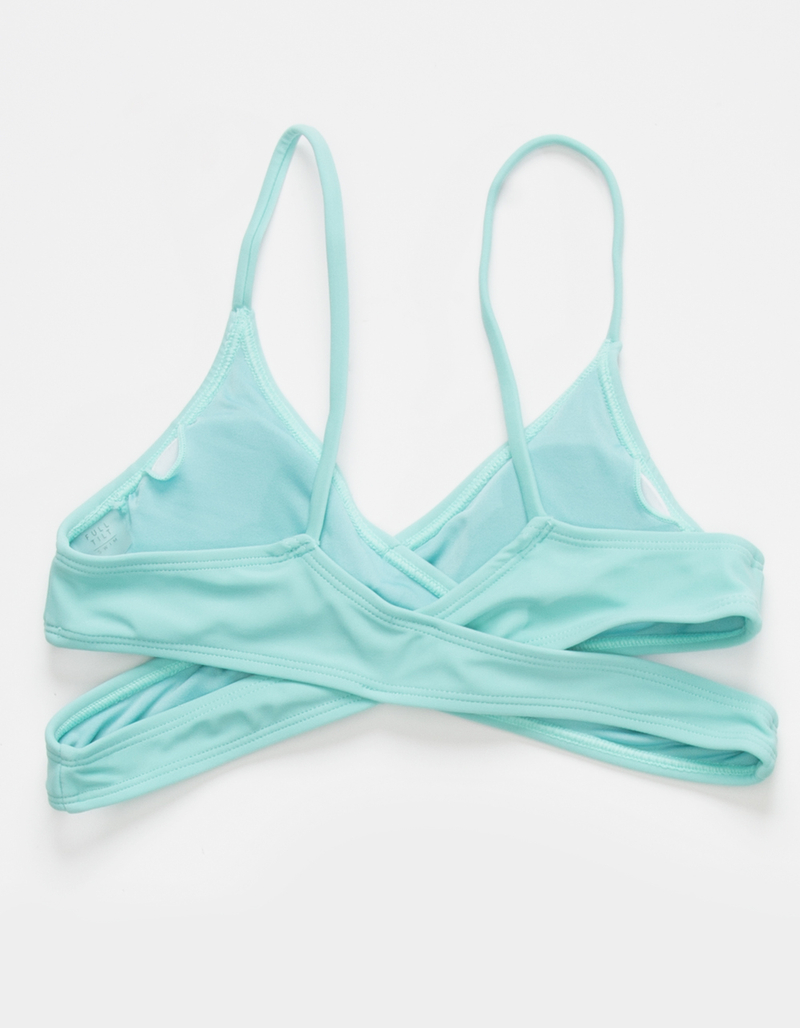 FULL TILT Crossover Bralette Girls Bikini Set - DUSTY BLUE - 7 | Tillys