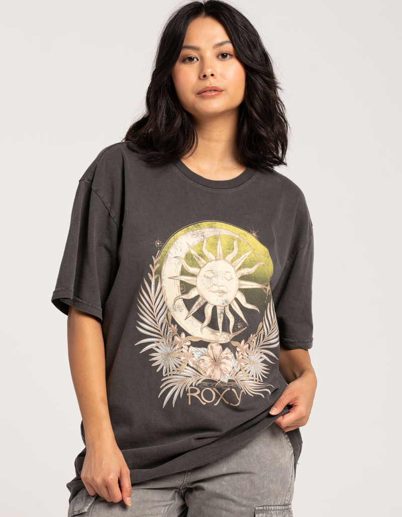 ROXY Sun And Moon Womens Boyfriend Tee - OFF-BLACK | Tillys
