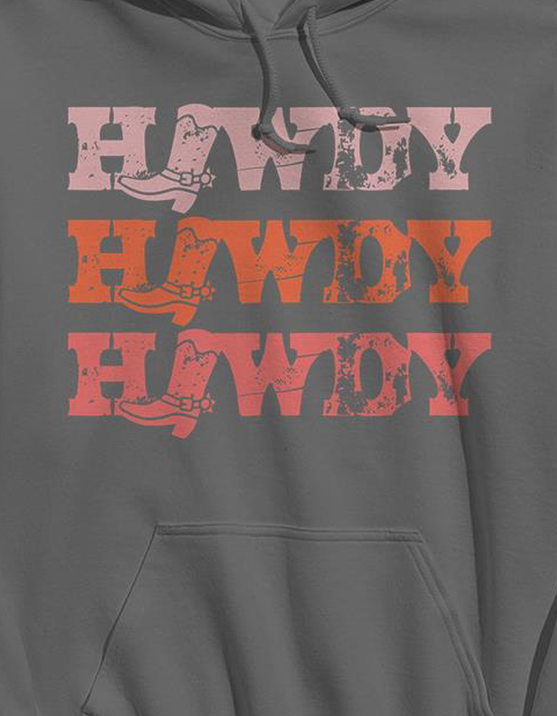 WESTERN Howdy Cowboy Boot Unisex Hoodie - CHARCOAL - S | Tillys