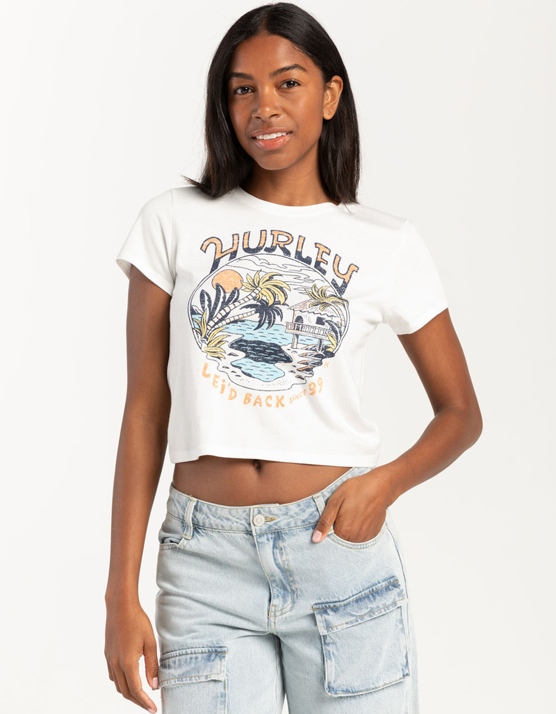 HURLEY Lei'd Back Womens Baby Tee - WHITE | Tillys